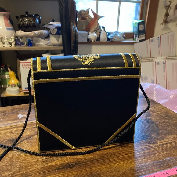 Ivanka Trump | Bags | Ivanka Trump Black Satin Purse | Poshmark